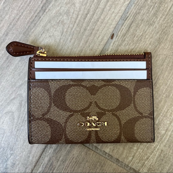 Coach | Bags | Coach Mini Skinny Id Case In Signature Canvas | Poshmark